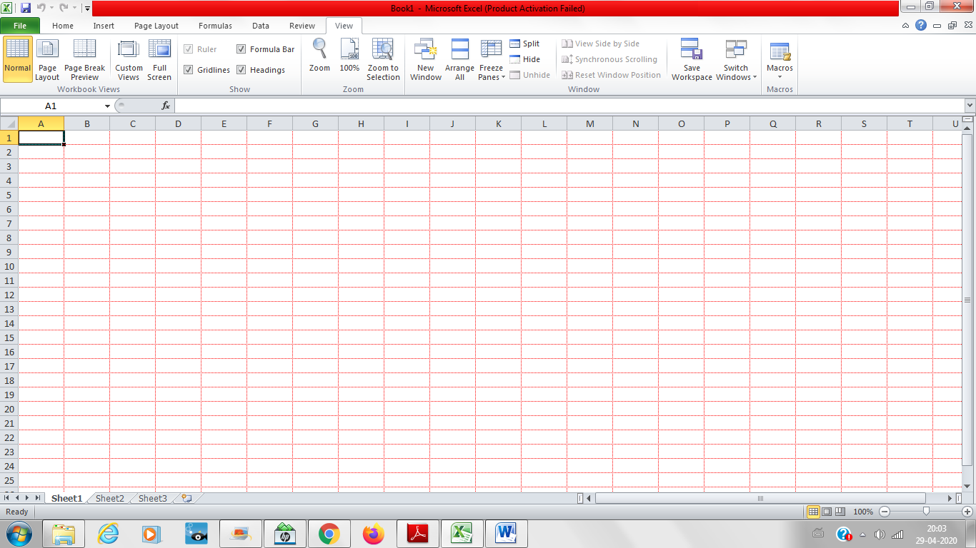 Grid In Excel