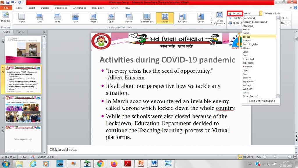 Timing And Sound Effects In MS PowerPoint