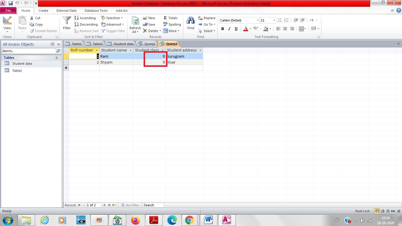Introduction to Database and MS-Access